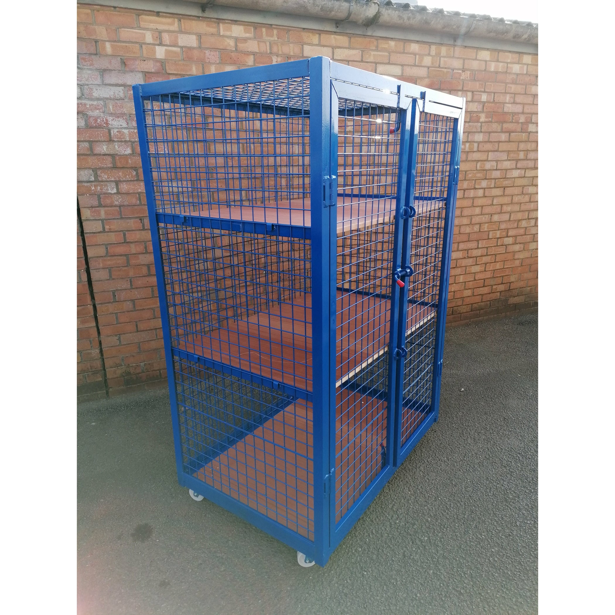 Two Door Adjustable Shelf Parcel Cage — Bluetrolley.com