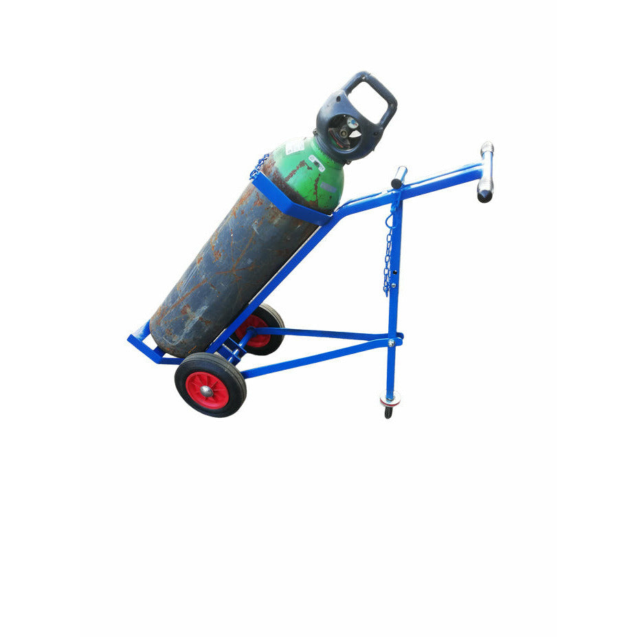 Large Single Gas Cylinder Tri Trolley — Bluetrolley.com