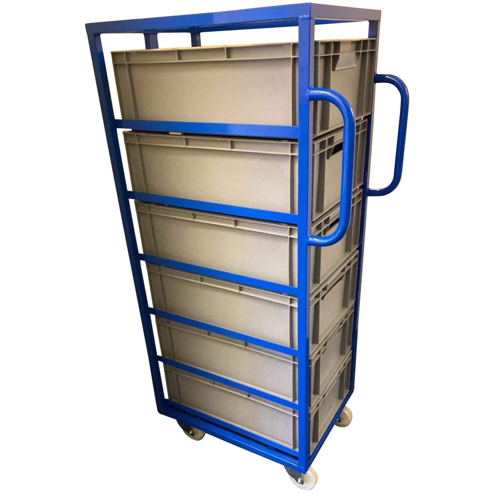 Euro Container Tray Trolley — Bluetrolley.com