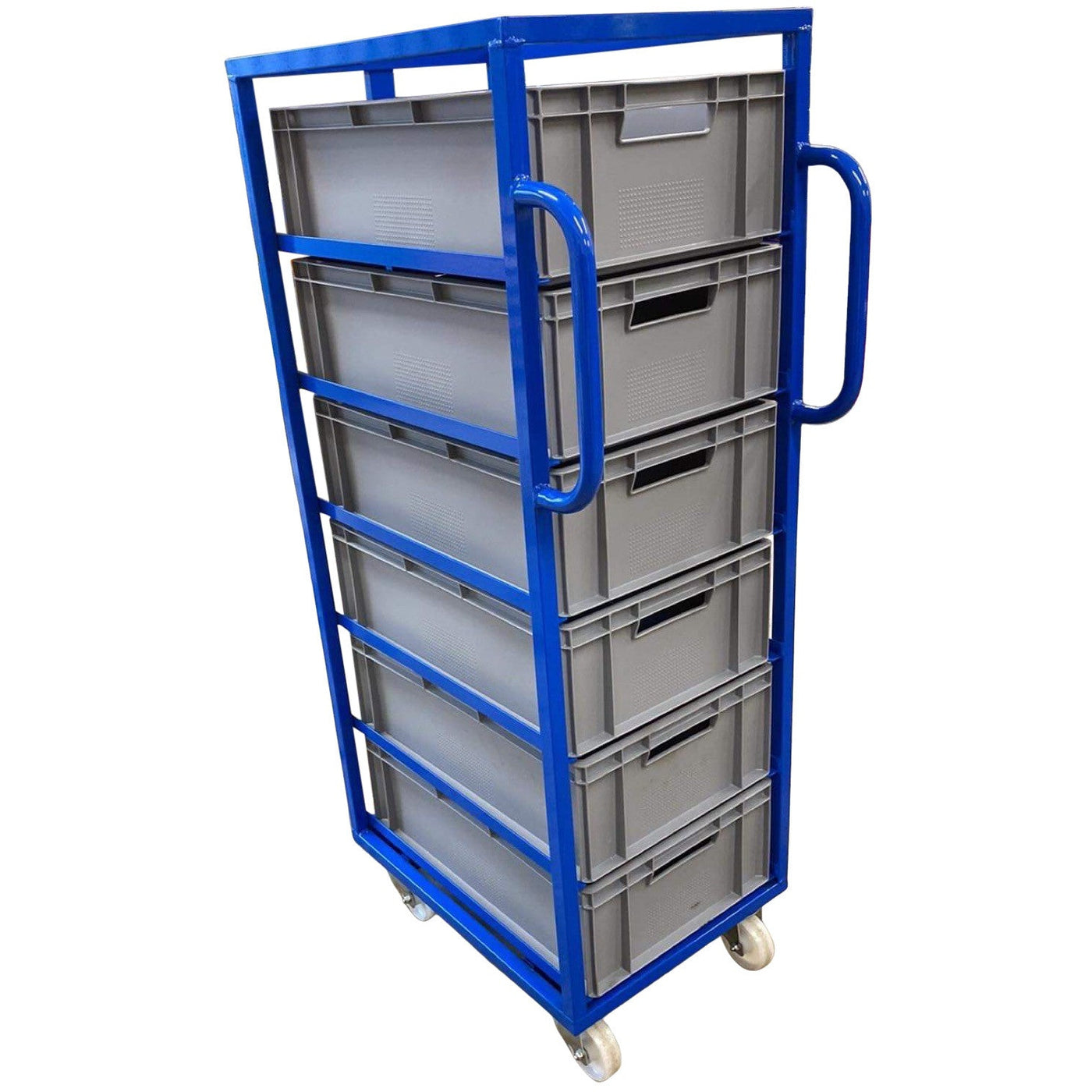 Euro Container Tray Trolley — Bluetrolley.com