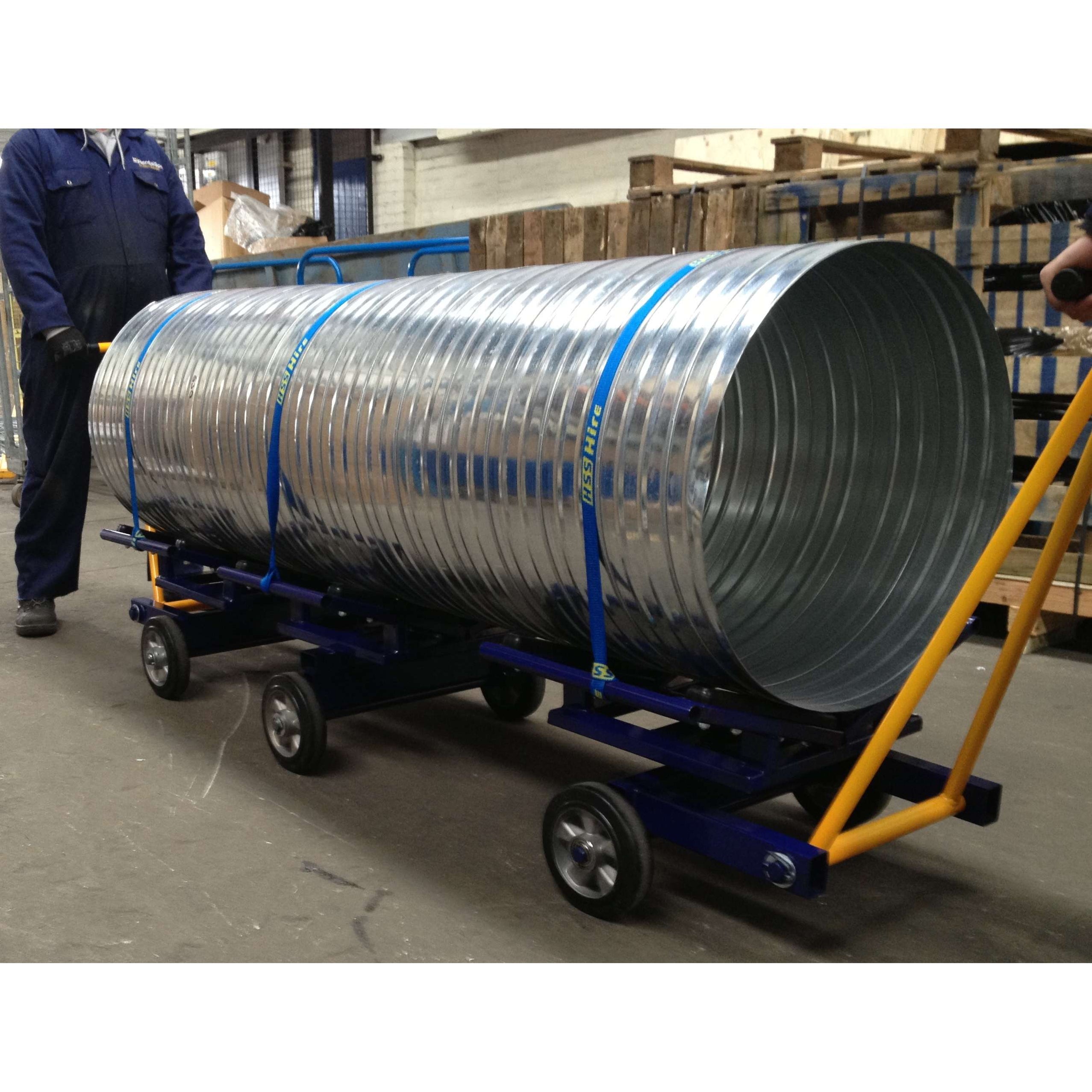 Large Steerable Pipe Skate — Bluetrolley.com